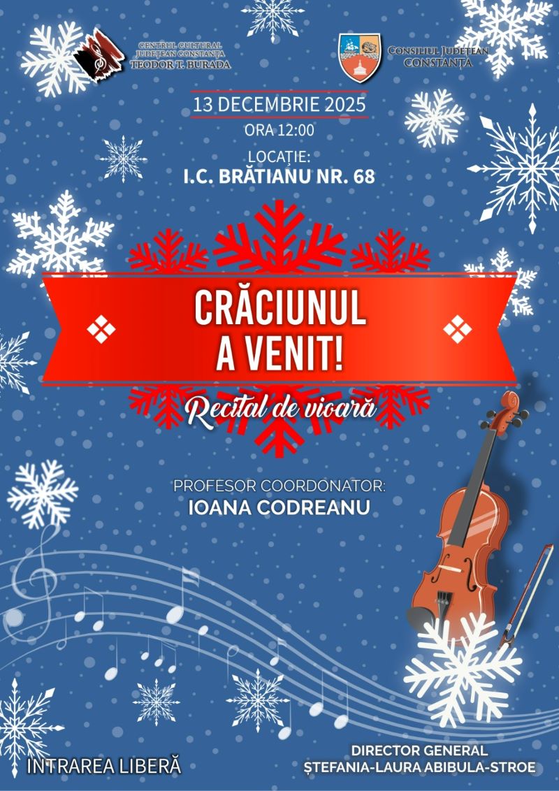 FOTO Centrul Cultural „Teodor T. Burada” aduce magia sărbătorilor prin spectacole și recitaluri ...